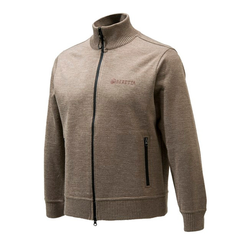 Beretta Tech Windshield Full Zip Sweater Hunting Long Fleece - Brown ...