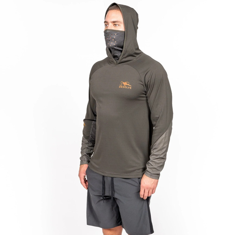 Desolve Brownie Fish Face Hoodie Redesigned Modular Face Mask - Forest ...