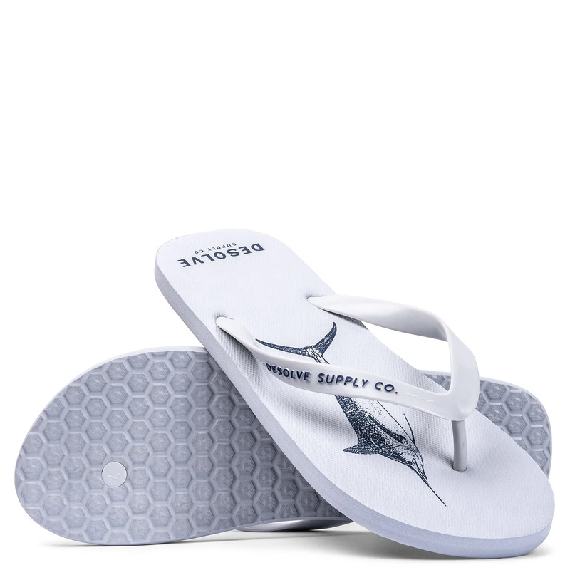 Desolve Outrigger Jandals Standard Fit Custom Print - Light Grey # ...
