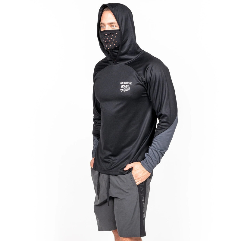 Desolve Sail Fish Face Hoodie Redesigned Modular Face Mask - Black # ...