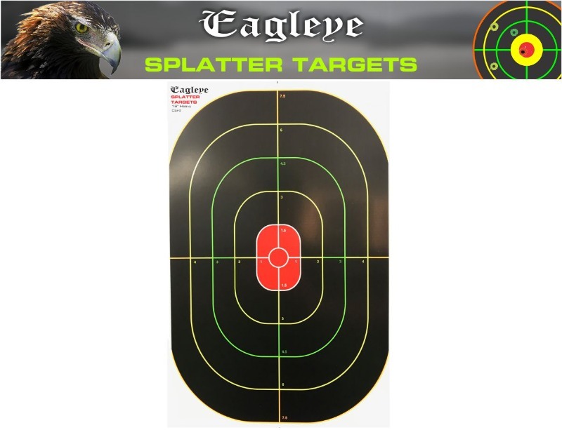 Eagleye Splatter Shooting Paper Targerts Heavy Card - 10 Inch Wide X 16 ...